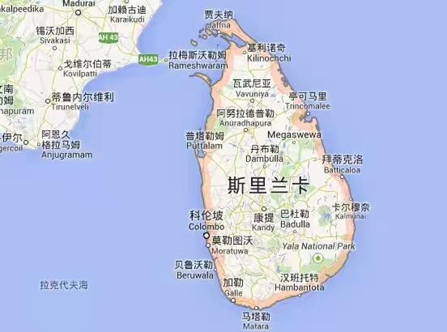 斯里兰卡地图_斯里兰卡地图高清图 - 随意优惠券