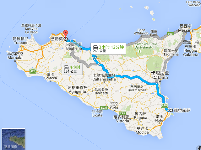 意大利西西里岛地图,西西里岛地理位置,西西里岛_文秘苑图库